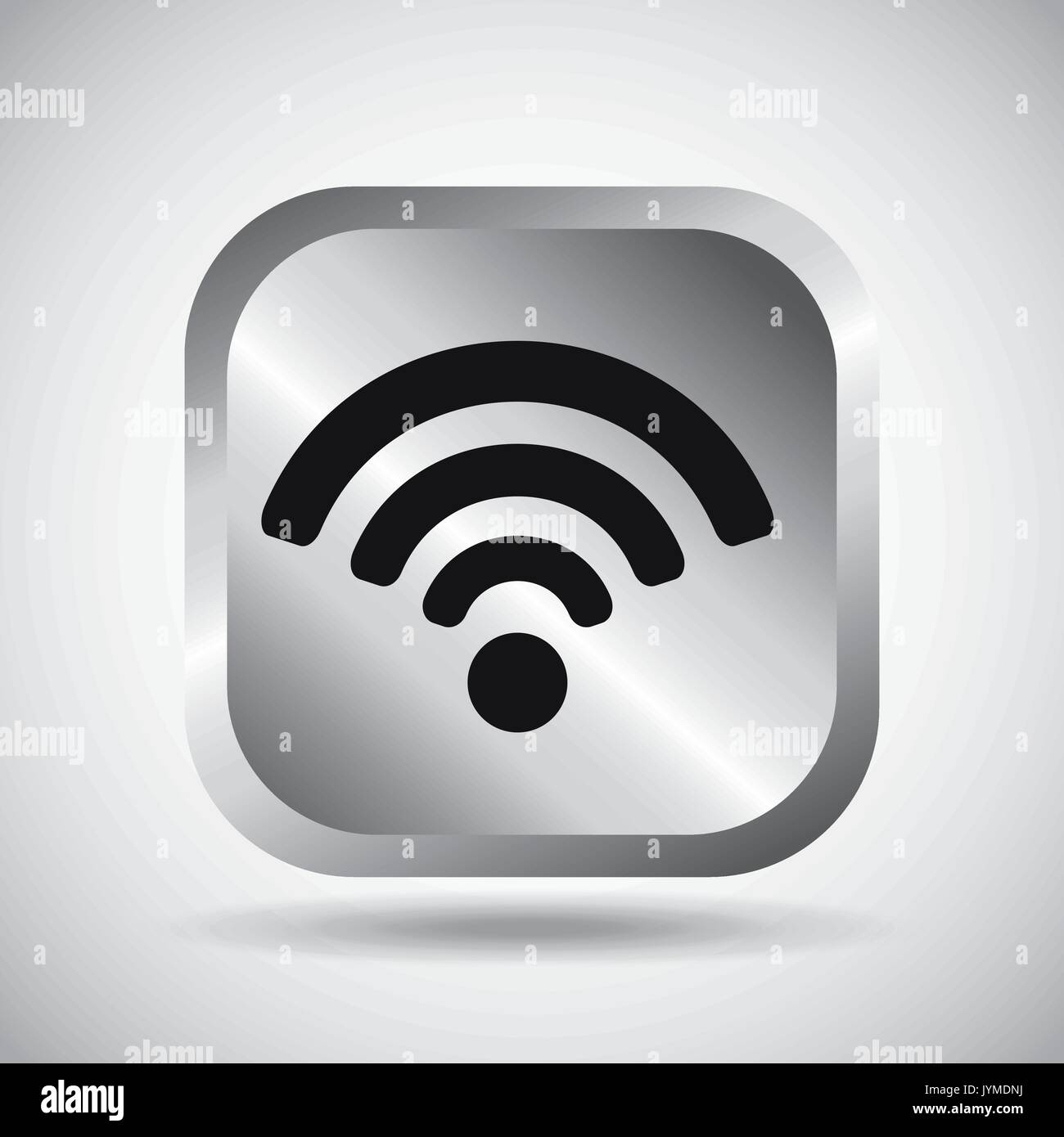 Silver wifi button design Stock Vector Image & Art - Alamy