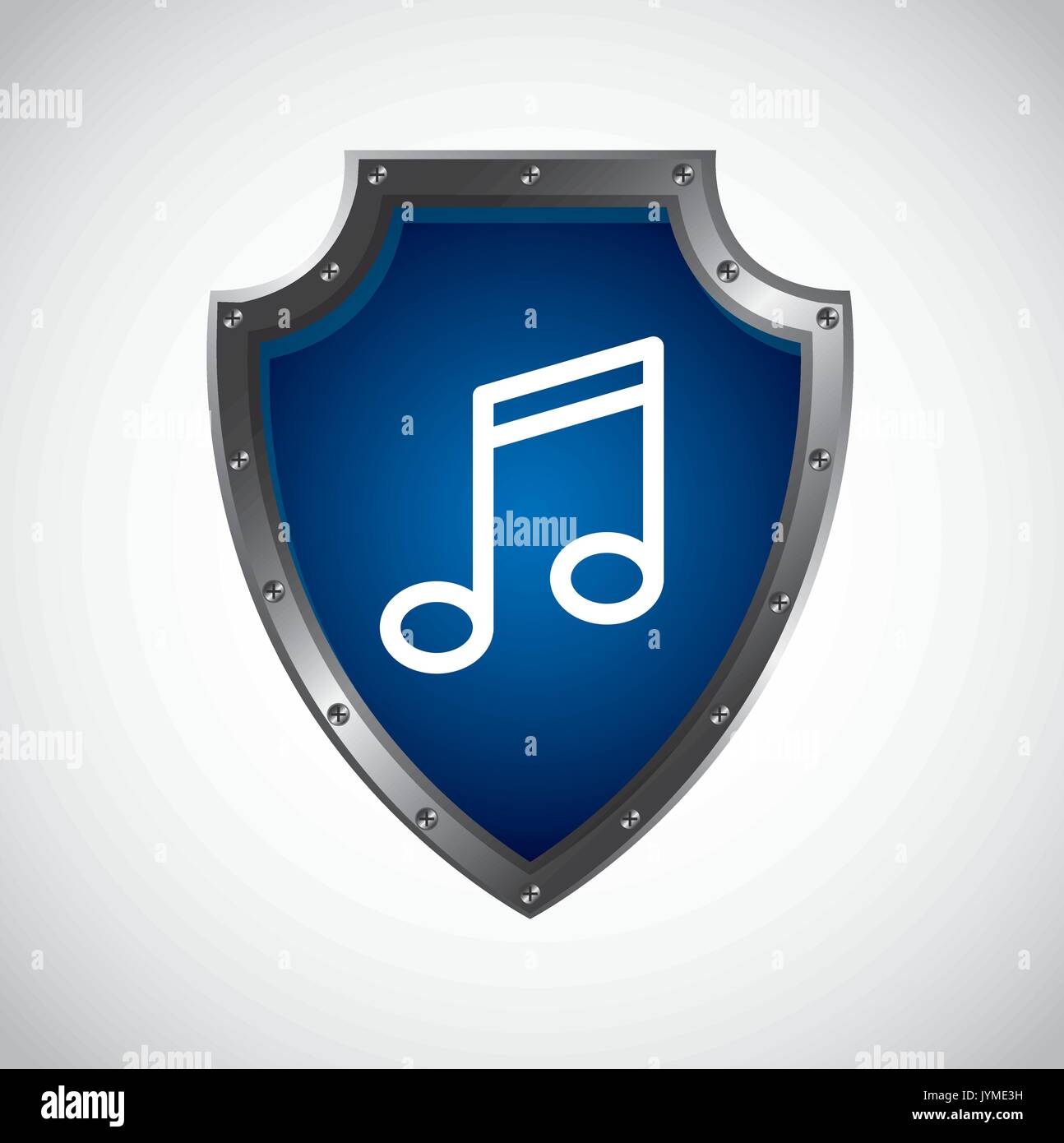 Shield music sound illustration hi-res stock photography and images - Alamy