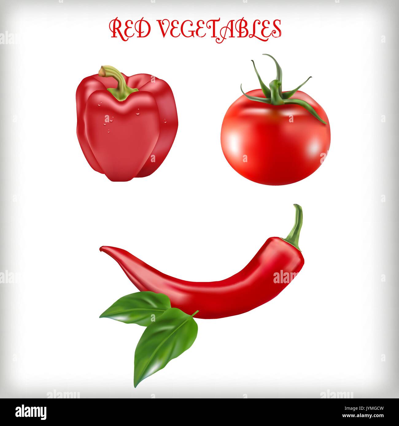 Set of red vegetables Stock Vector Image & Art - Alamy