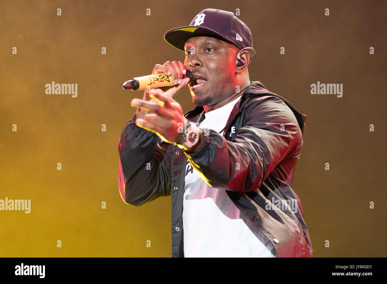 Dizzie Rascal performs on the MTV Stage during the V Festival at Weston ...