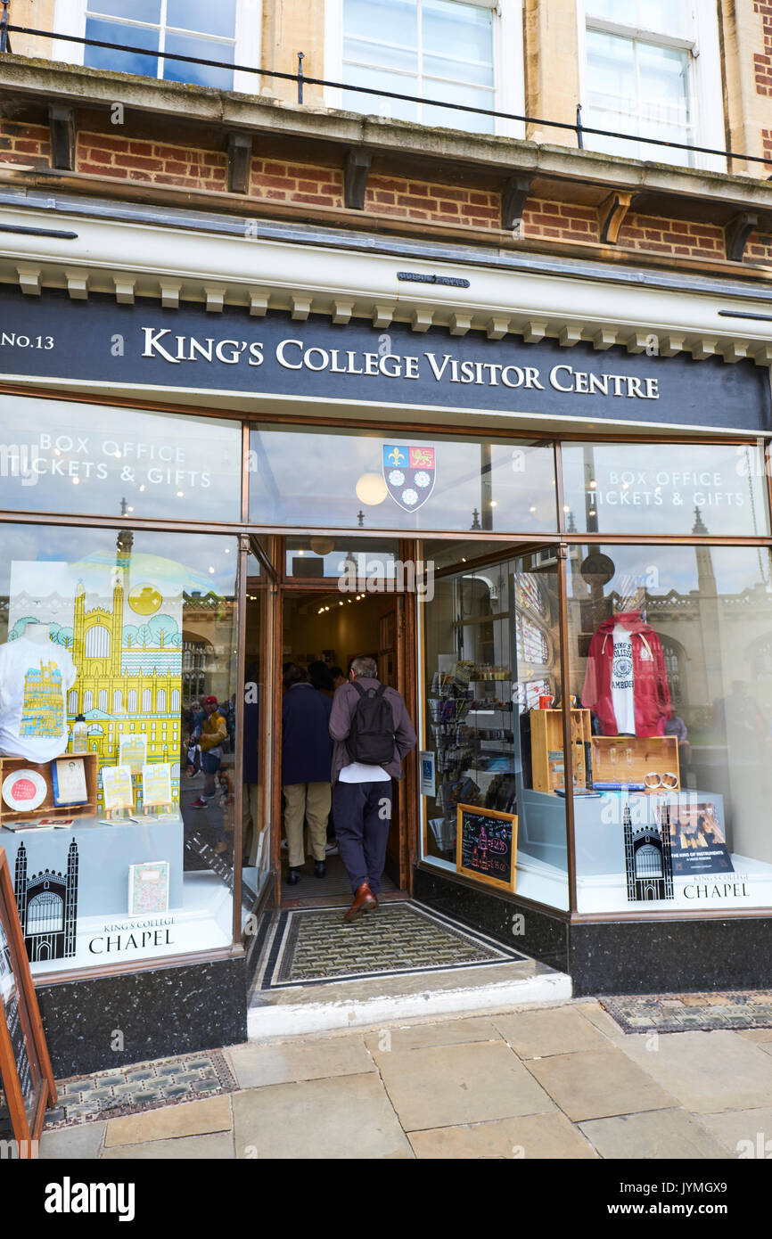 Kings College Visitor Centre, Kings Parade, Cambridge, UK Stock Photo ...