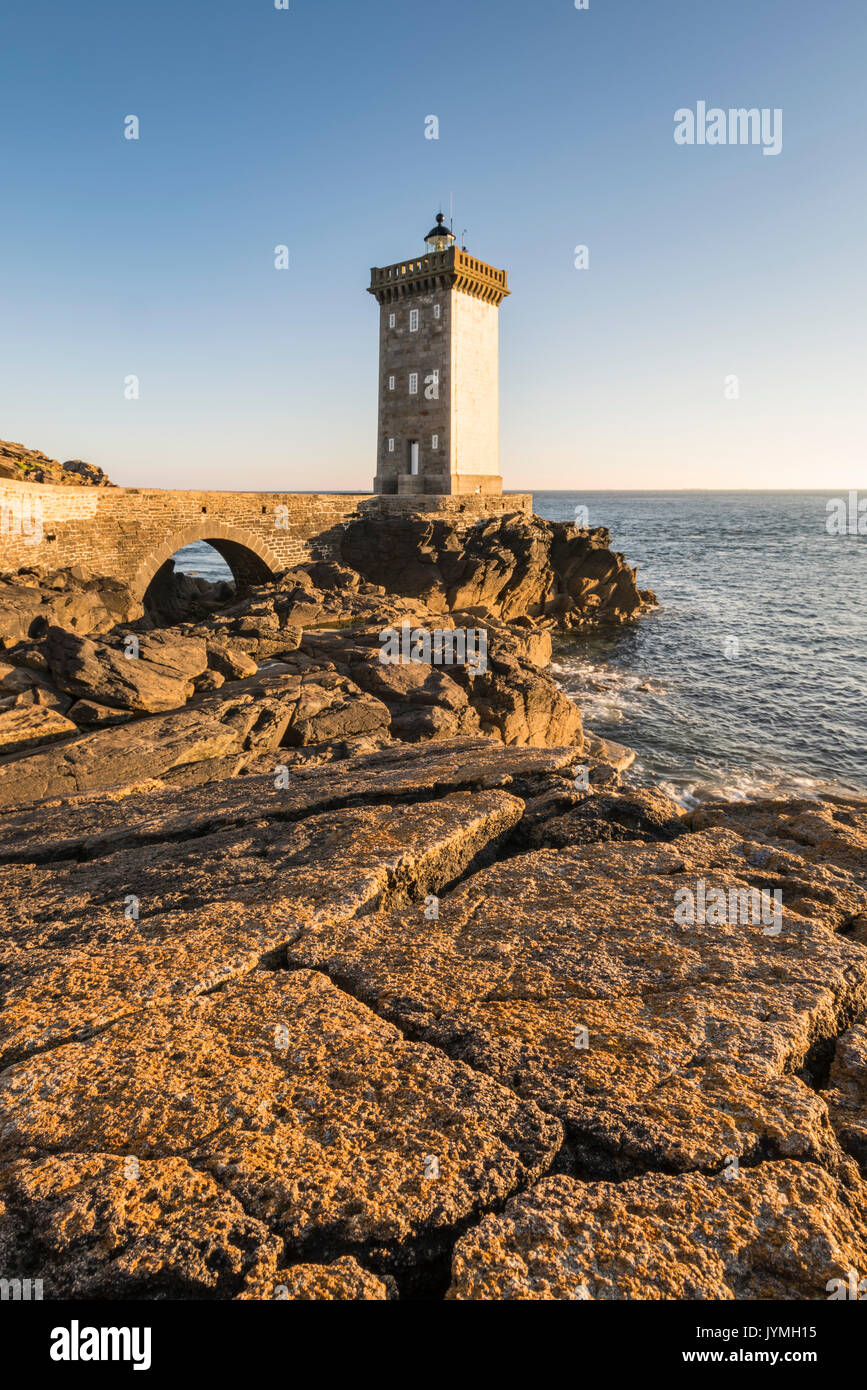 Kermorvan lighthouse. Le Conquet, Finistère, Brittany, France Stock ...