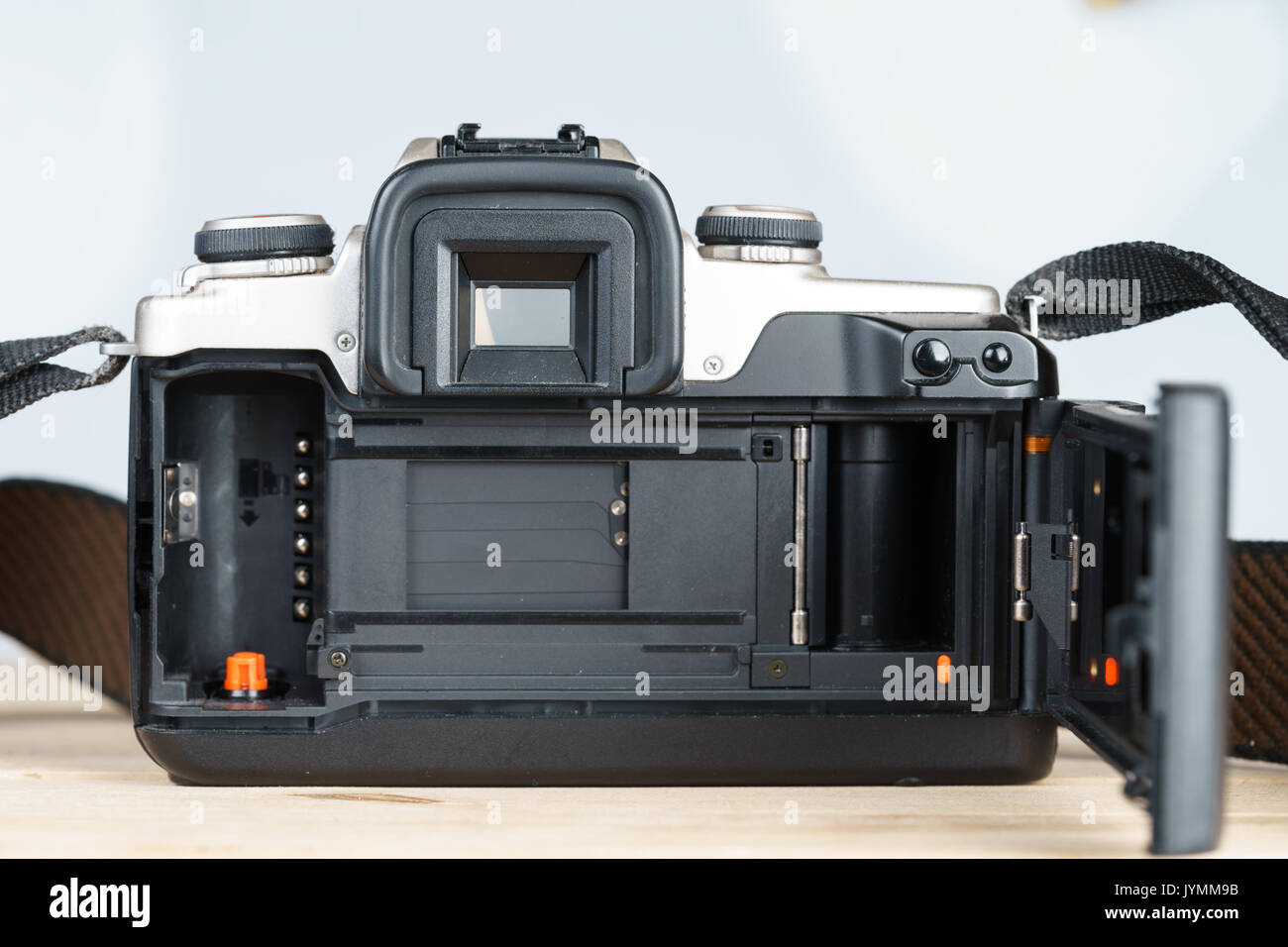 The back view of an old and dusty film camera Stock Photo - Alamy