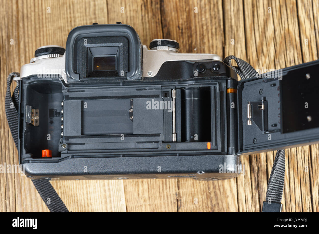 The back view of an old and dusty film camera Stock Photo - Alamy