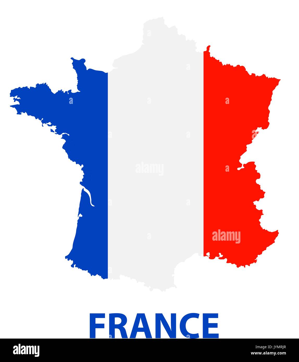 The detailed map of the France with flag Stock Vector Image & Art - Alamy
