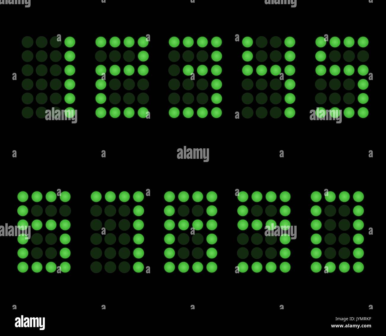 Led font vector vectors hi-res stock photography and images - Alamy