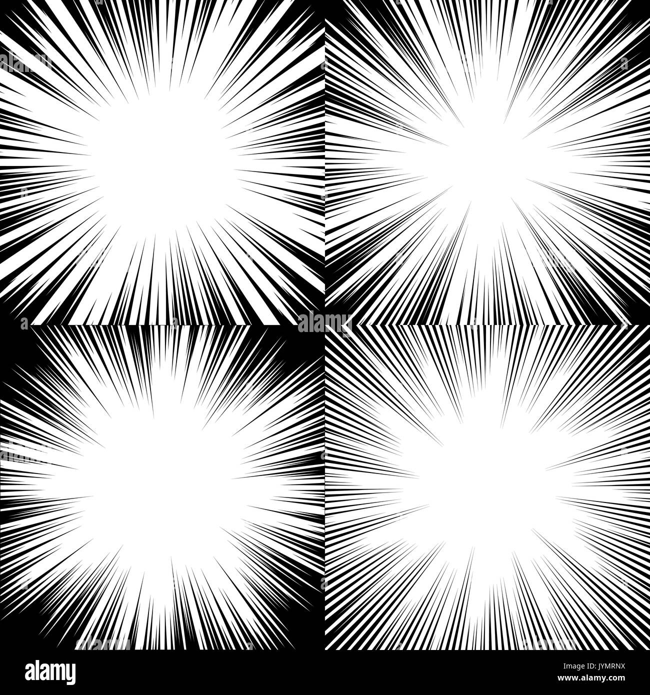 Comic book radial lines background. Manga speed frame. Explosion vector ...