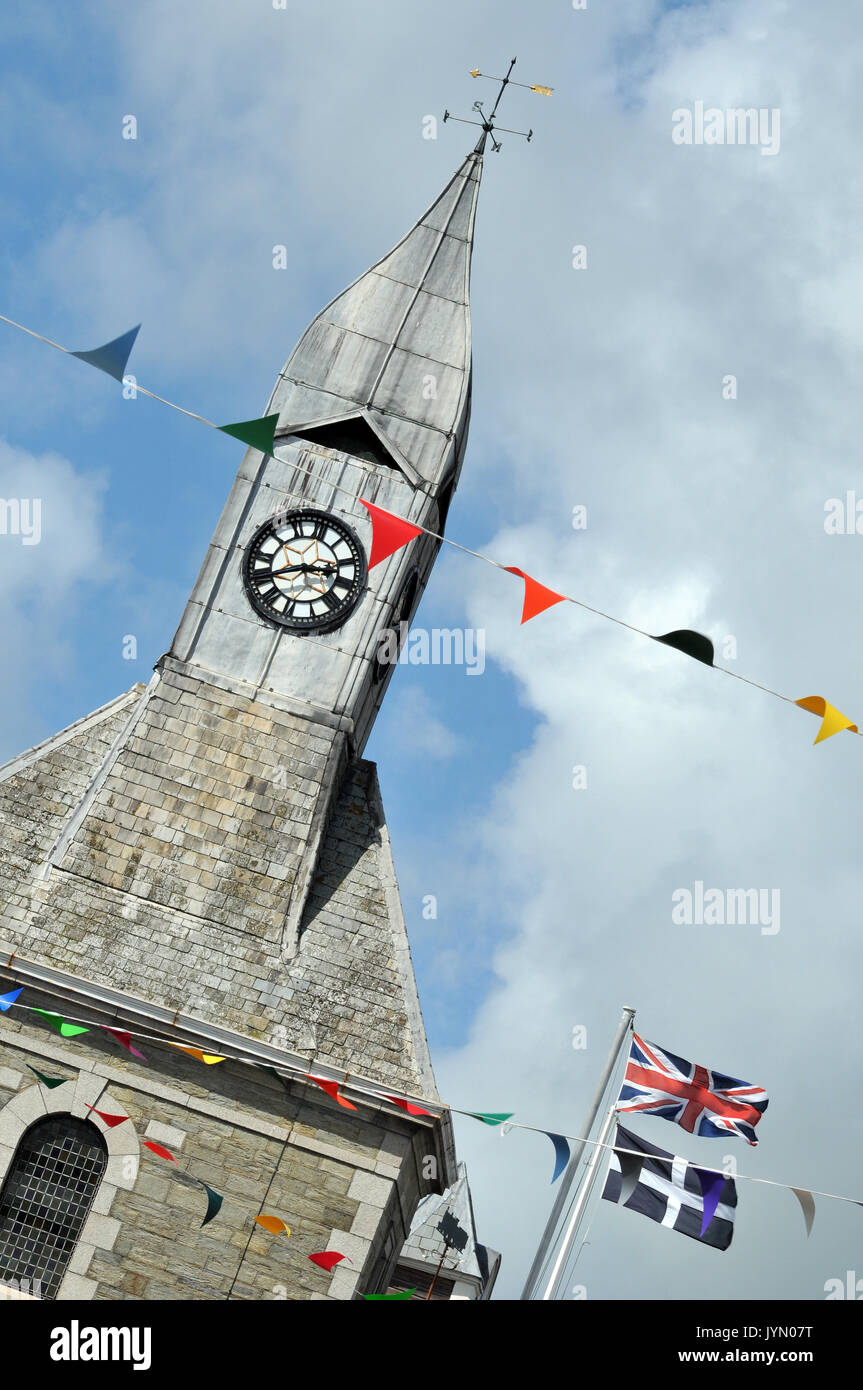 The town hall clock tower in wadebridge town centre timekeepers in ...