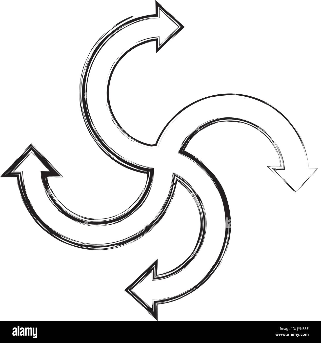 Vector template infographic arrows Black and White Stock Photos ...