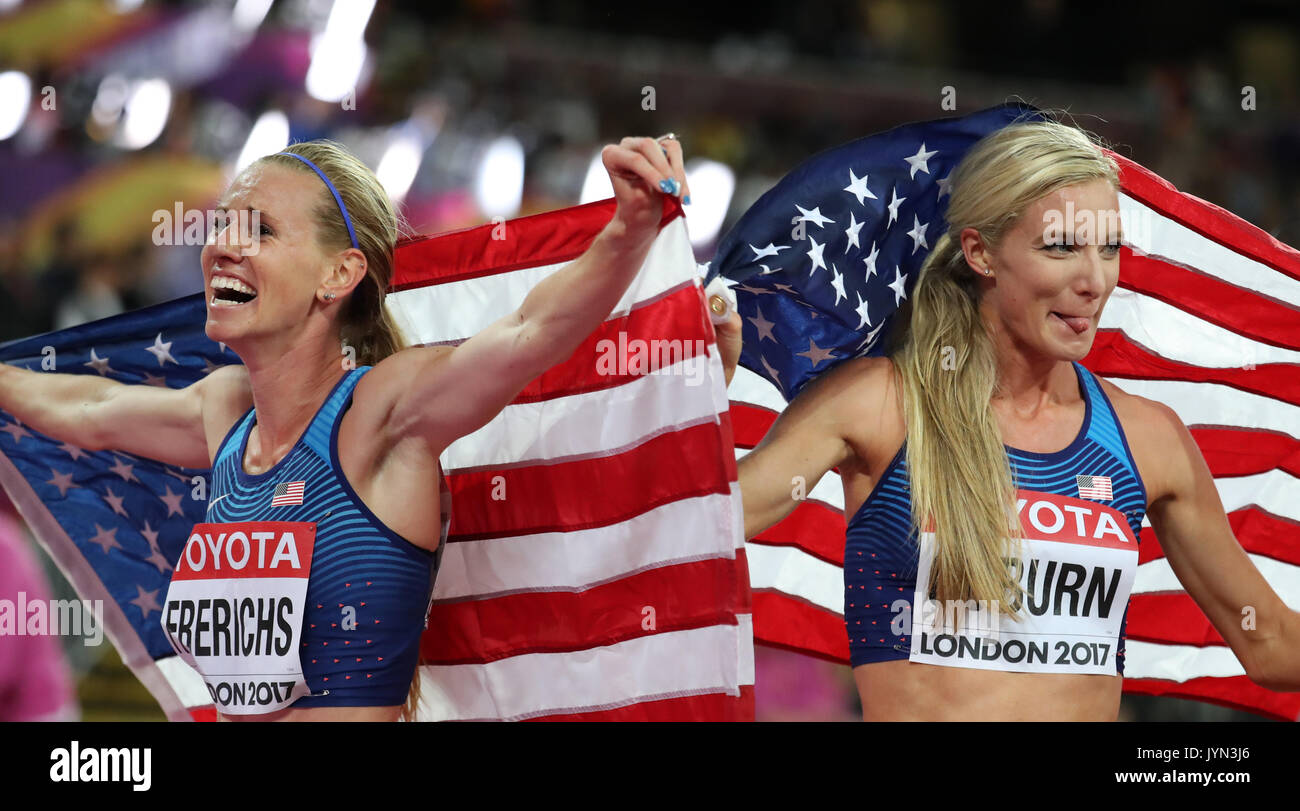 Emma COBURN (USA) winner and Courtney FRERICHS (USA) 2nd celebrating ...