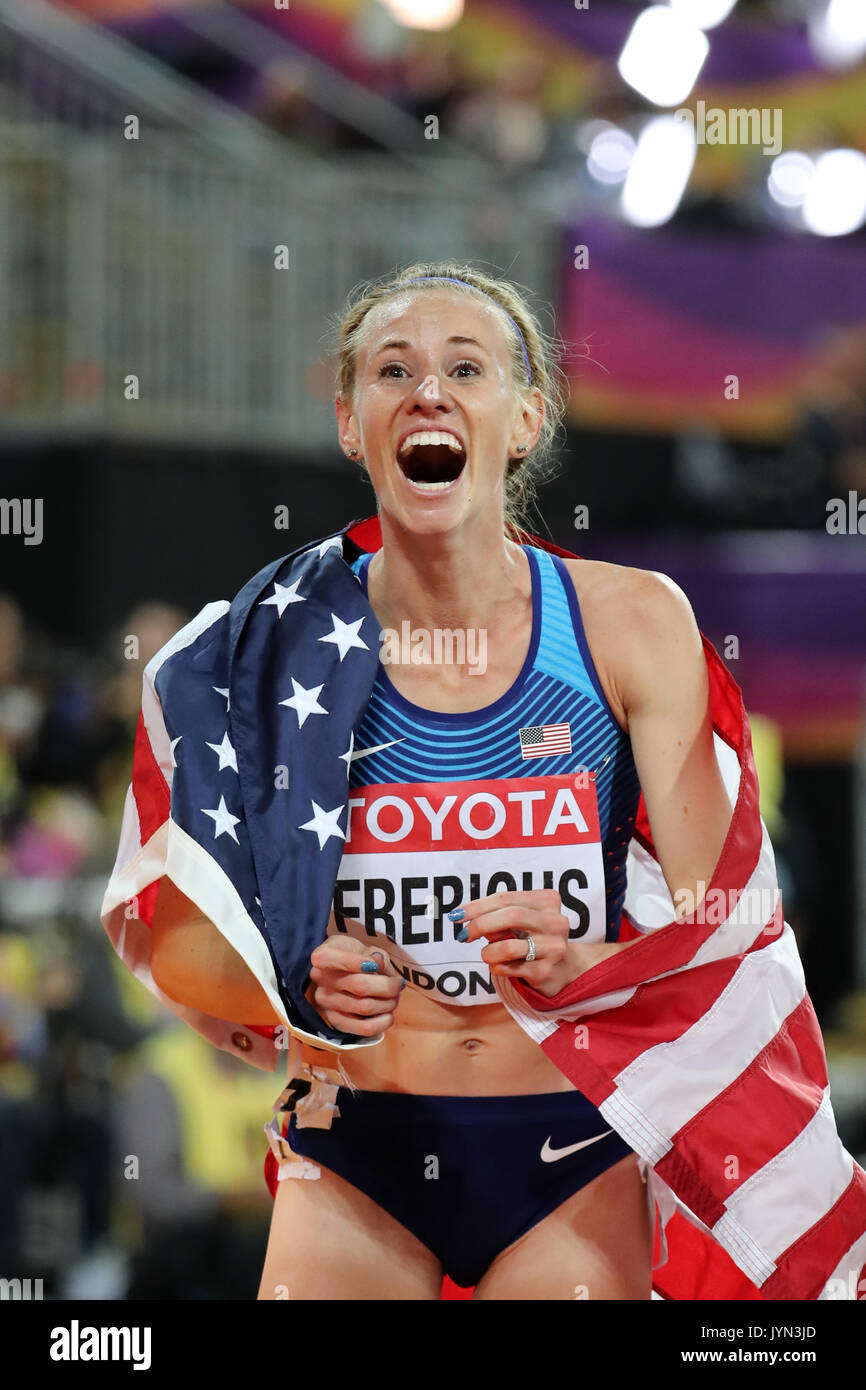 Courtney FRERICHS (United States of America) celebrating Second place ...
