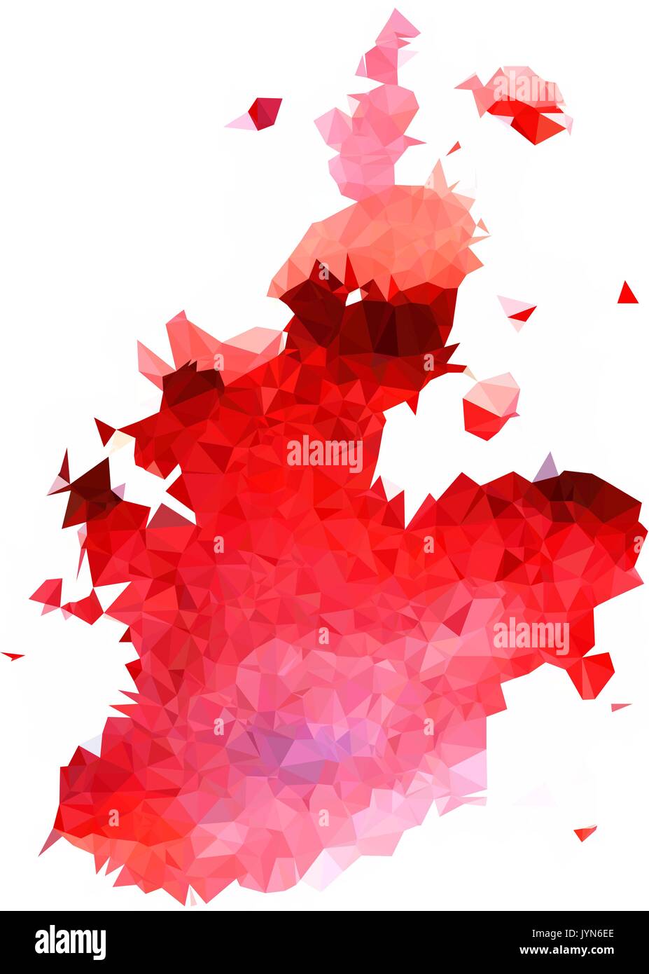 Abstract color splash shape. Triangulated geometric low poly background ...