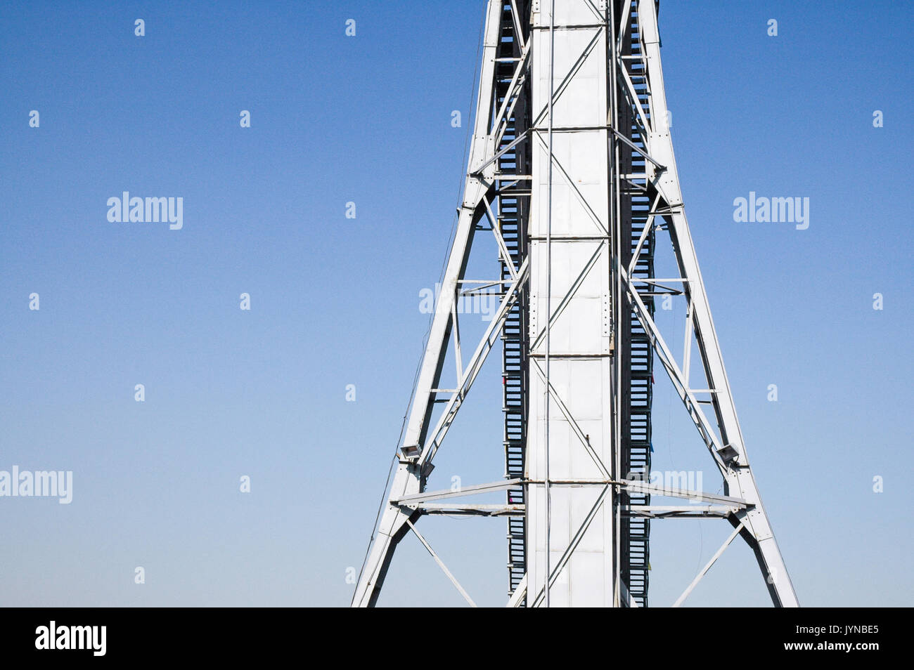 View of the ski jump inrun ramp at Sparrow Hills, Moscow, Russia Stock ...