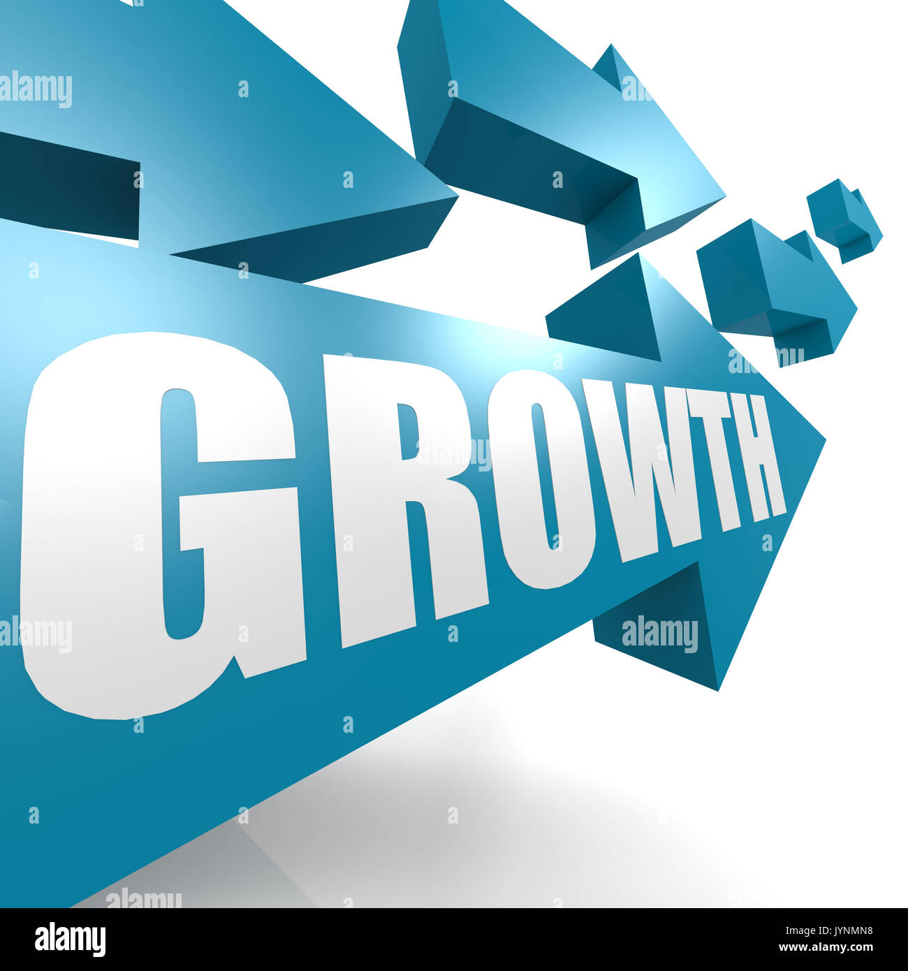 Growth arrow in blue Stock Photo - Alamy