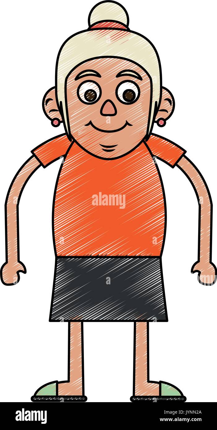 Old Woman Vector Illustration Stock Vector Image And Art Alamy