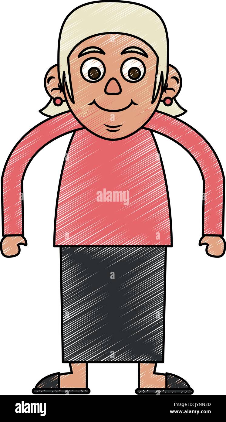 old woman vector illustration Stock Vector Image & Art - Alamy