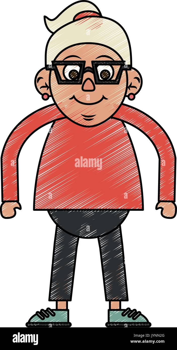 old woman vector illustration Stock Vector Image & Art - Alamy