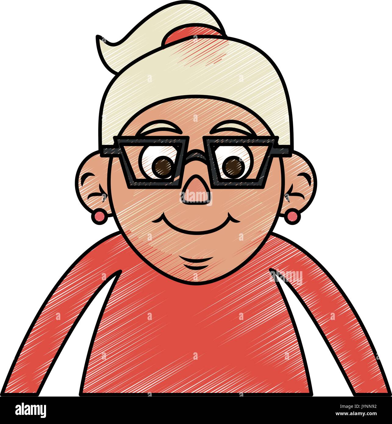 old woman vector illustration Stock Vector Image & Art - Alamy