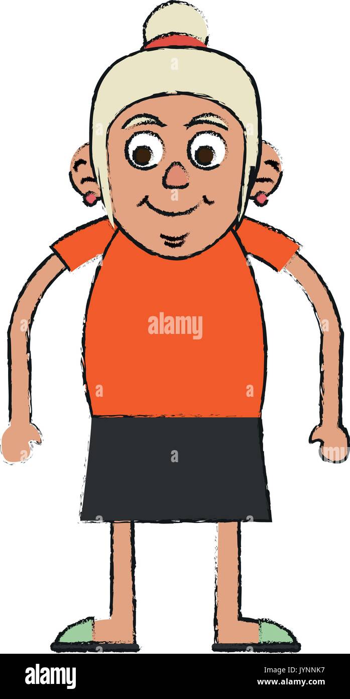 old woman vector illustration Stock Vector Image & Art - Alamy