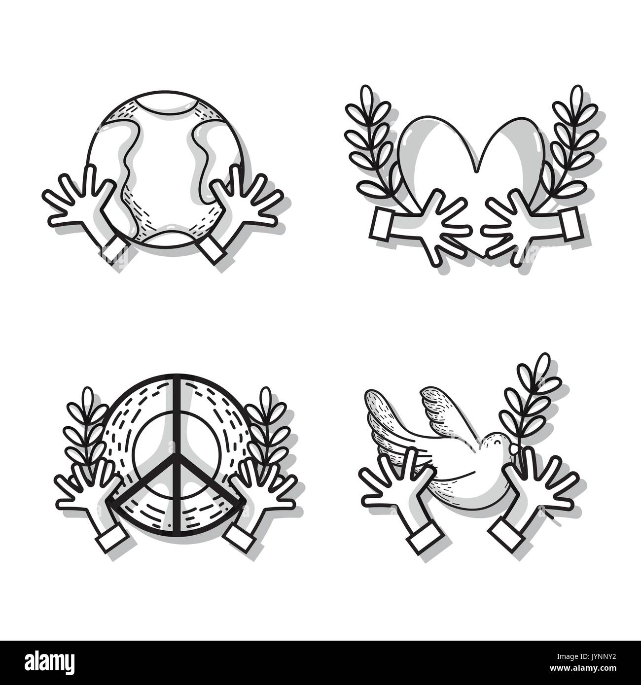 set national peace and love day Stock Vector Image & Art - Alamy