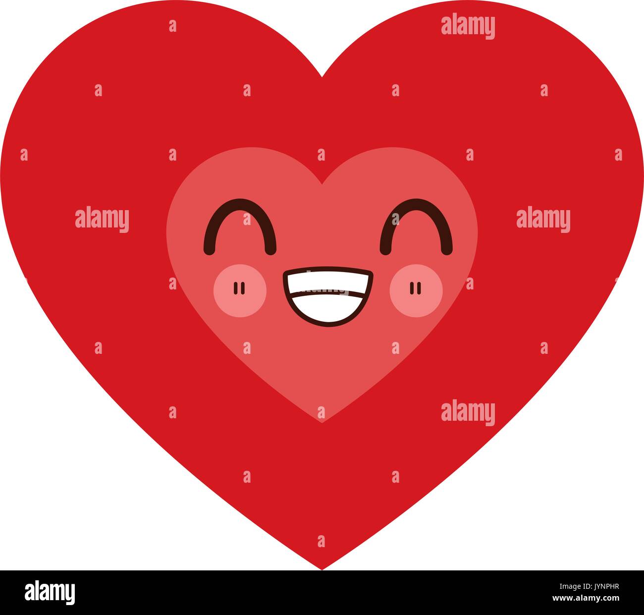 kawaii red heart love passion cartoon Stock Vector Image & Art - Alamy
