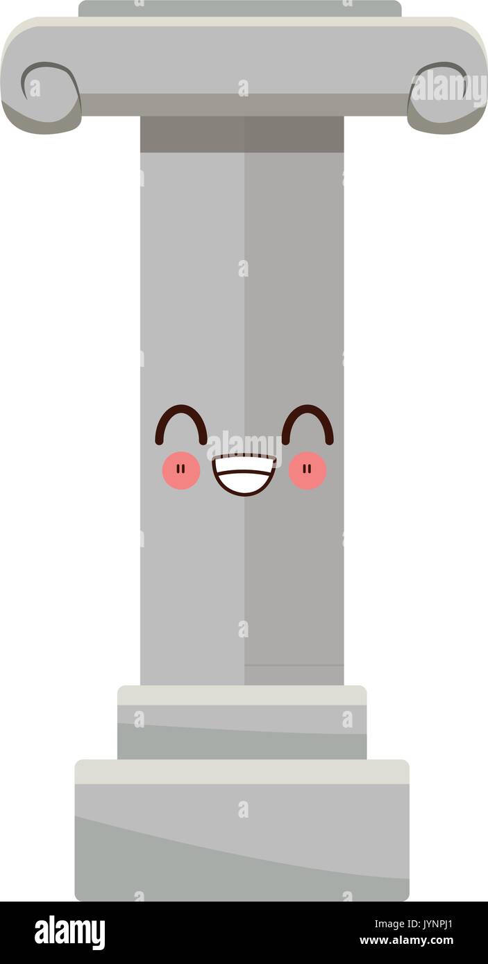 kawaii decorative column cartoon icon Stock Vector Image & Art - Alamy