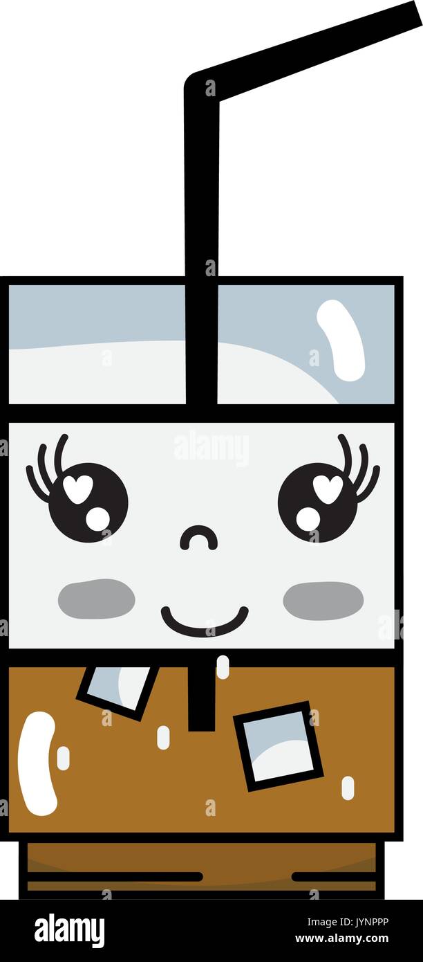 kawaii cute happy drink beverage Stock Vector Image & Art - Alamy