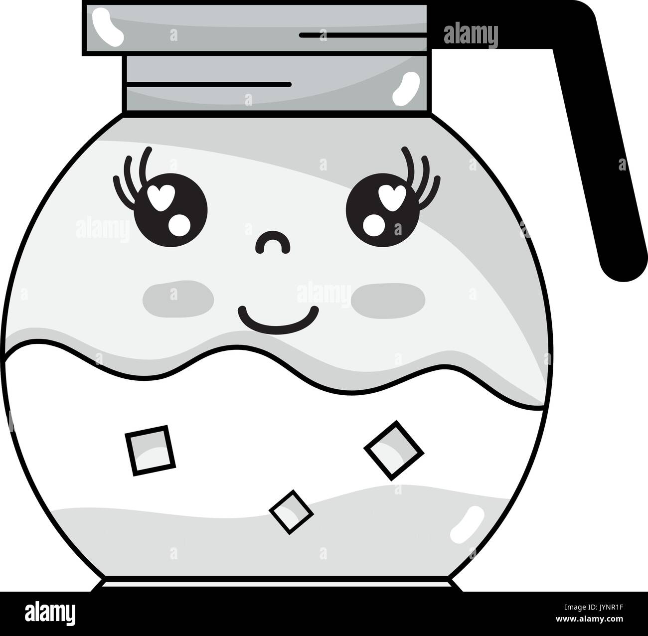 line kawaii cute happy refreshness in the jar Stock Vector Image & Art ...