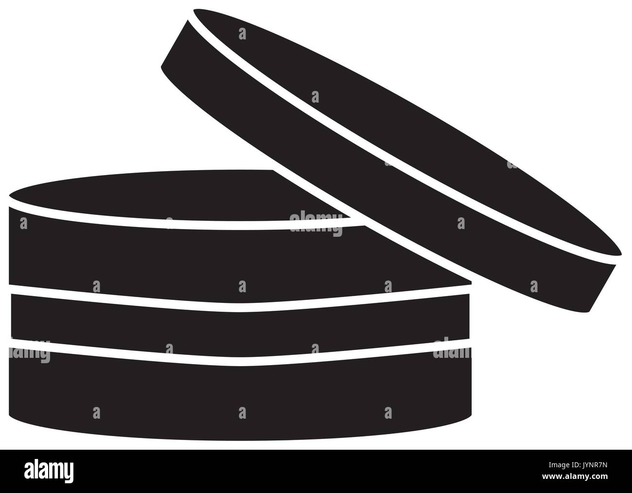 Round opened gift box Stock Vector Images - Alamy