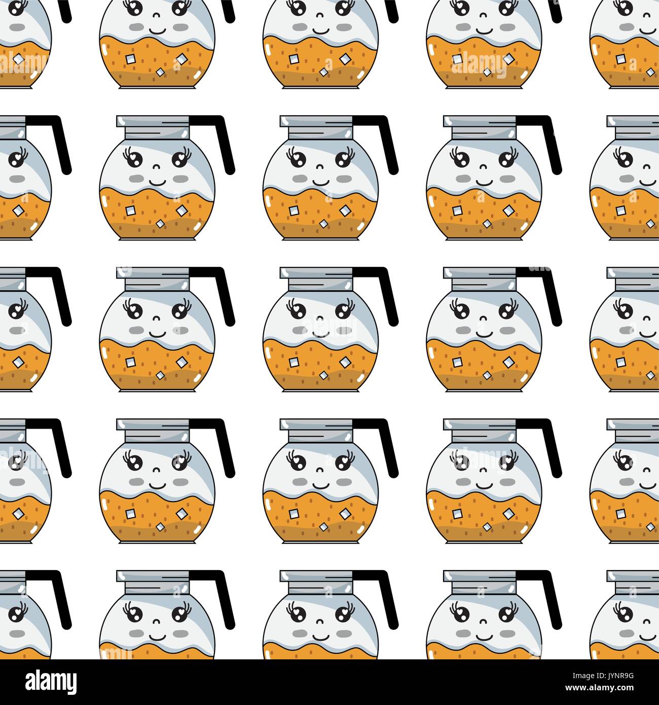 kawaii cute happy refreshness in the jar background Stock Vector Image ...