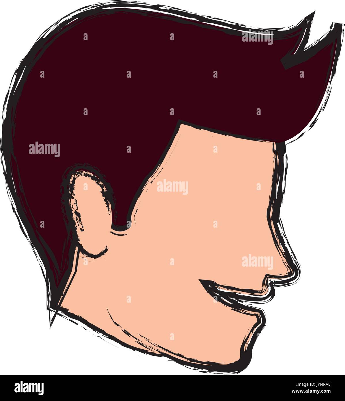 happy man wedding groom face profile Stock Vector Image & Art - Alamy