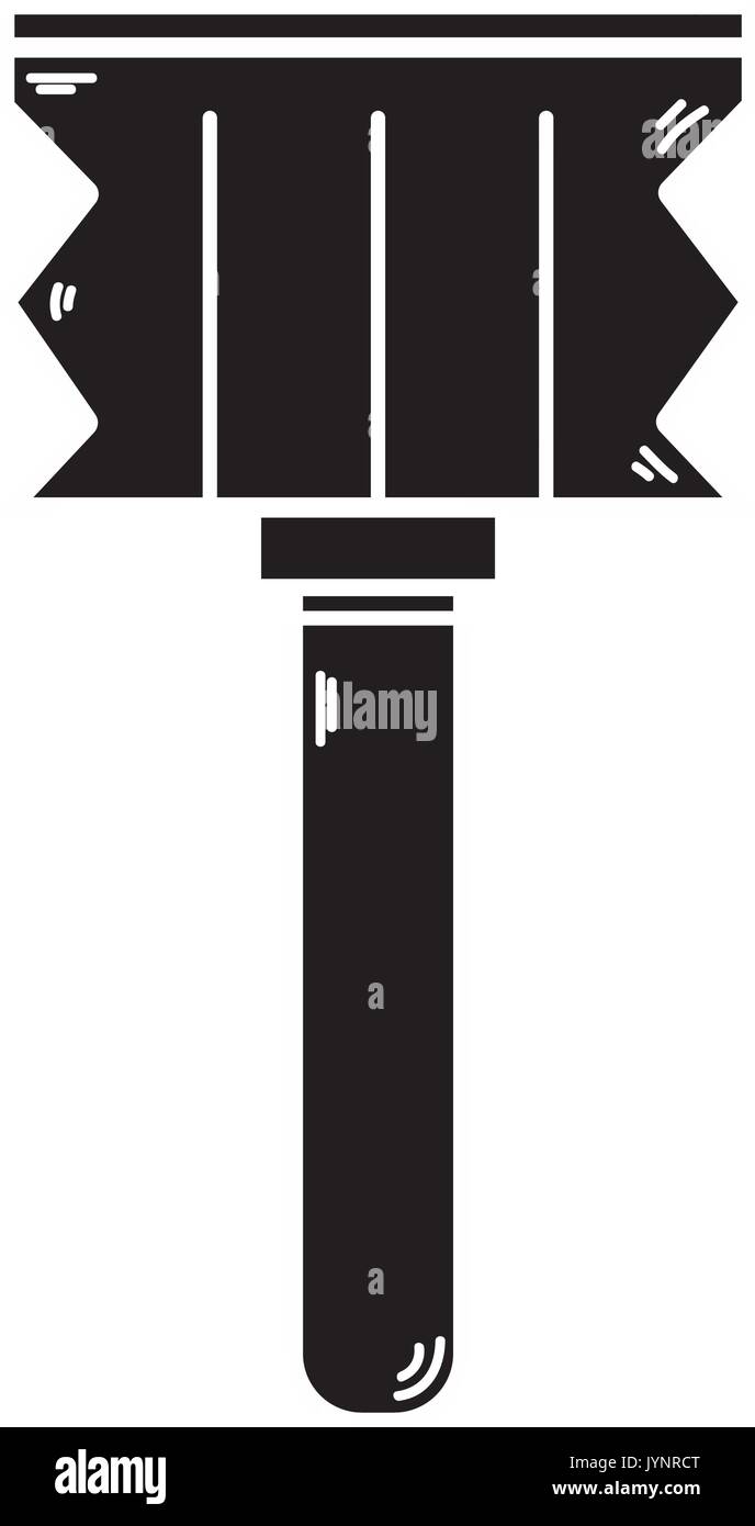 contour meat mallet kitchen utensil that used to cook Stock Vector ...