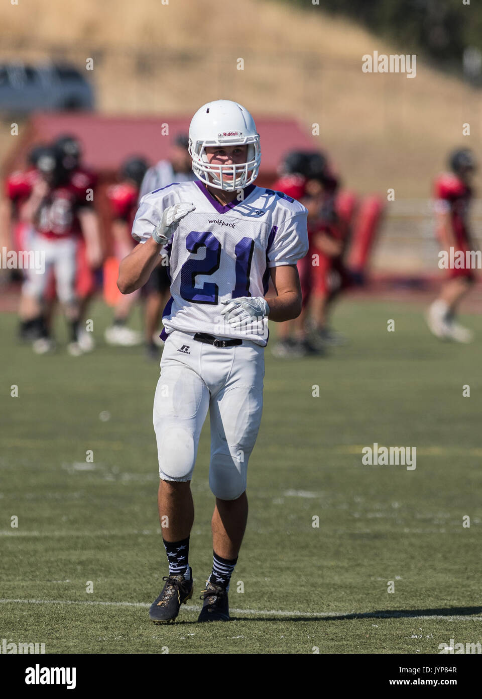 Football action with Shasta at Foothill High School in Palo Cedro ...