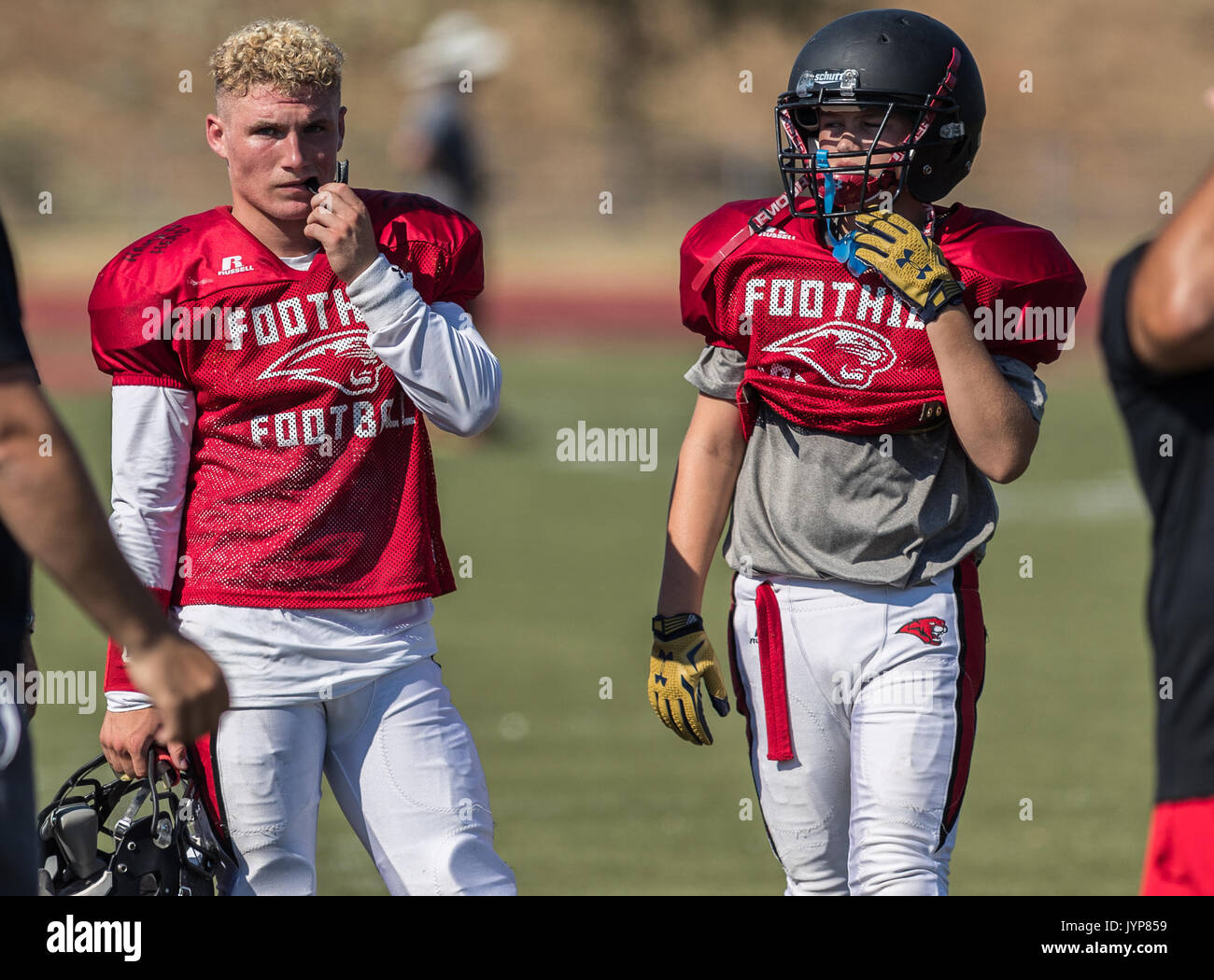 Football action with Shasta at Foothill High School in Palo Cedro ...