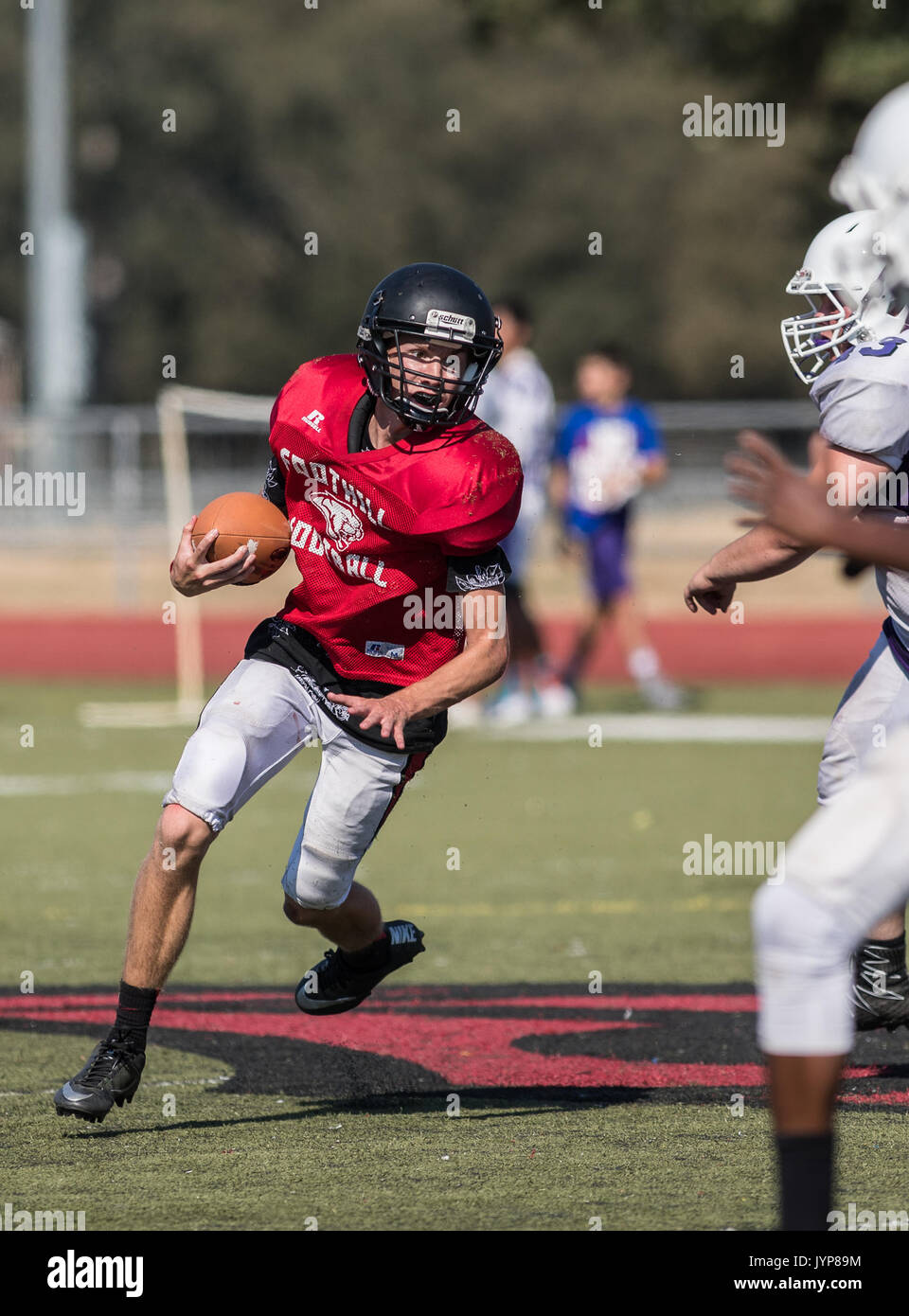 Football action with Shasta at Foothill High School in Palo Cedro ...