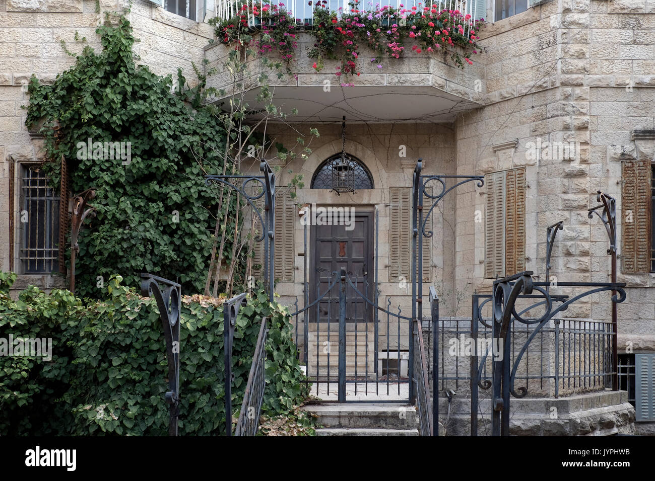 Facade of the former Arab villa of Al-Khalili family located in 45 ...