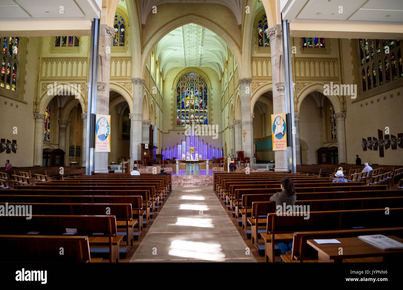 Interior of St Mary's Cathedral, Perth City, Western Australia Stock ...