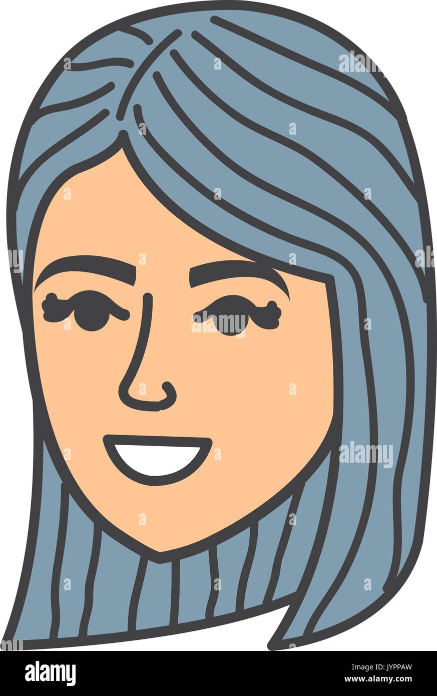 beautiful woman head avatar character vector illustration design Stock ...