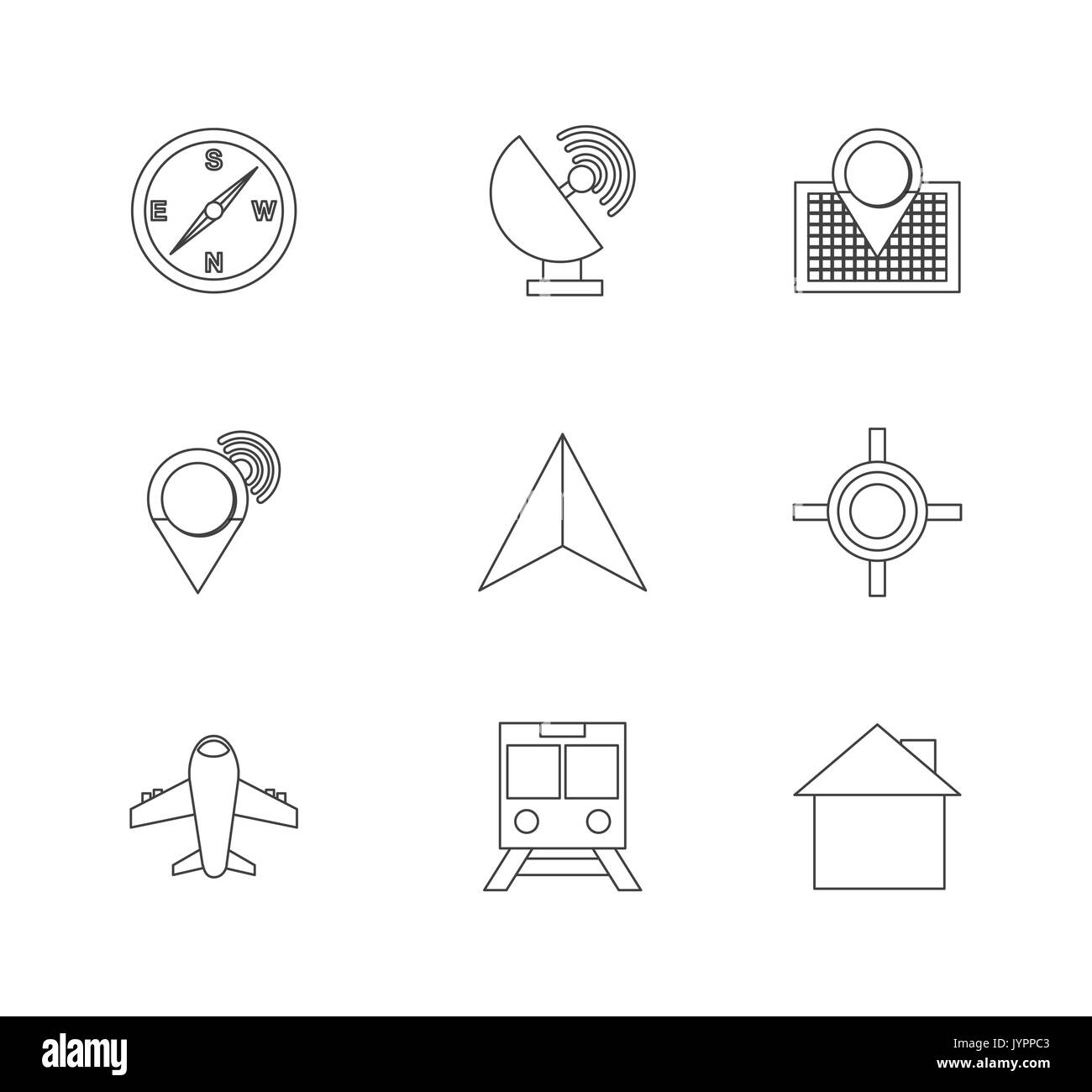 gps set icon design Stock Vector Image & Art - Alamy