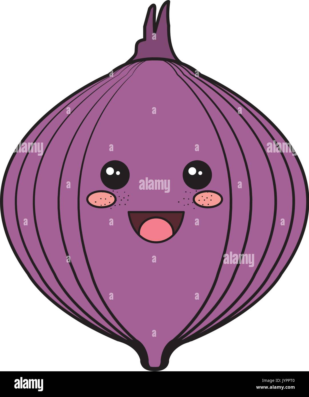 onion fresh kawaii character vector illustration design Stock Vector ...