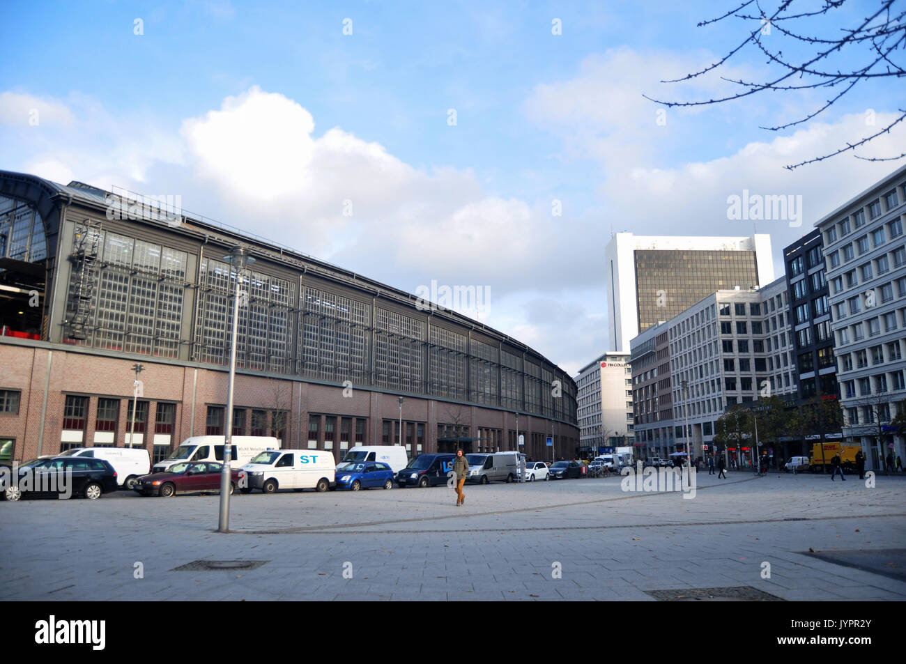 German people and foreigner travelers walking on footpath at beside and ...