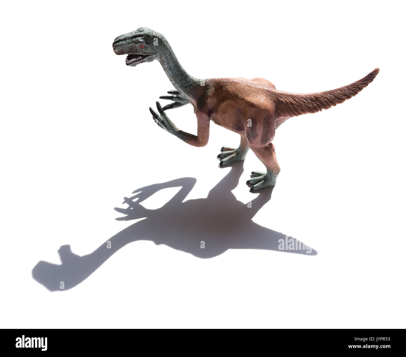 nothronychus toy with shadow on a white background Stock Photo - Alamy