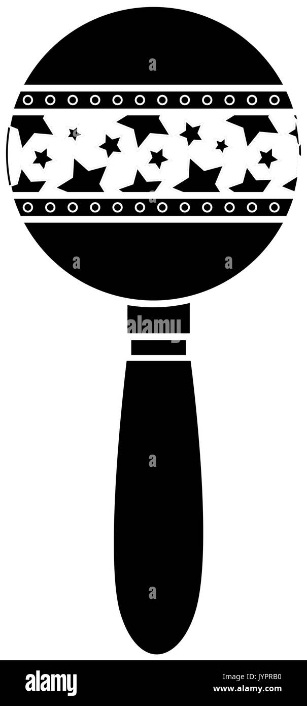 Baby rattle toy over white background vector illustration Stock Vector ...