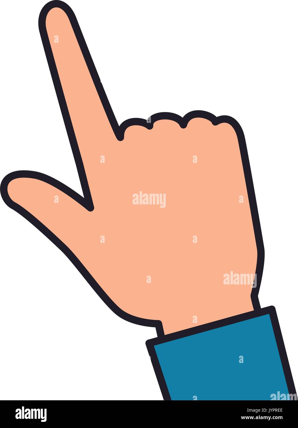 hand pointing icon over white background vector illustration Stock ...
