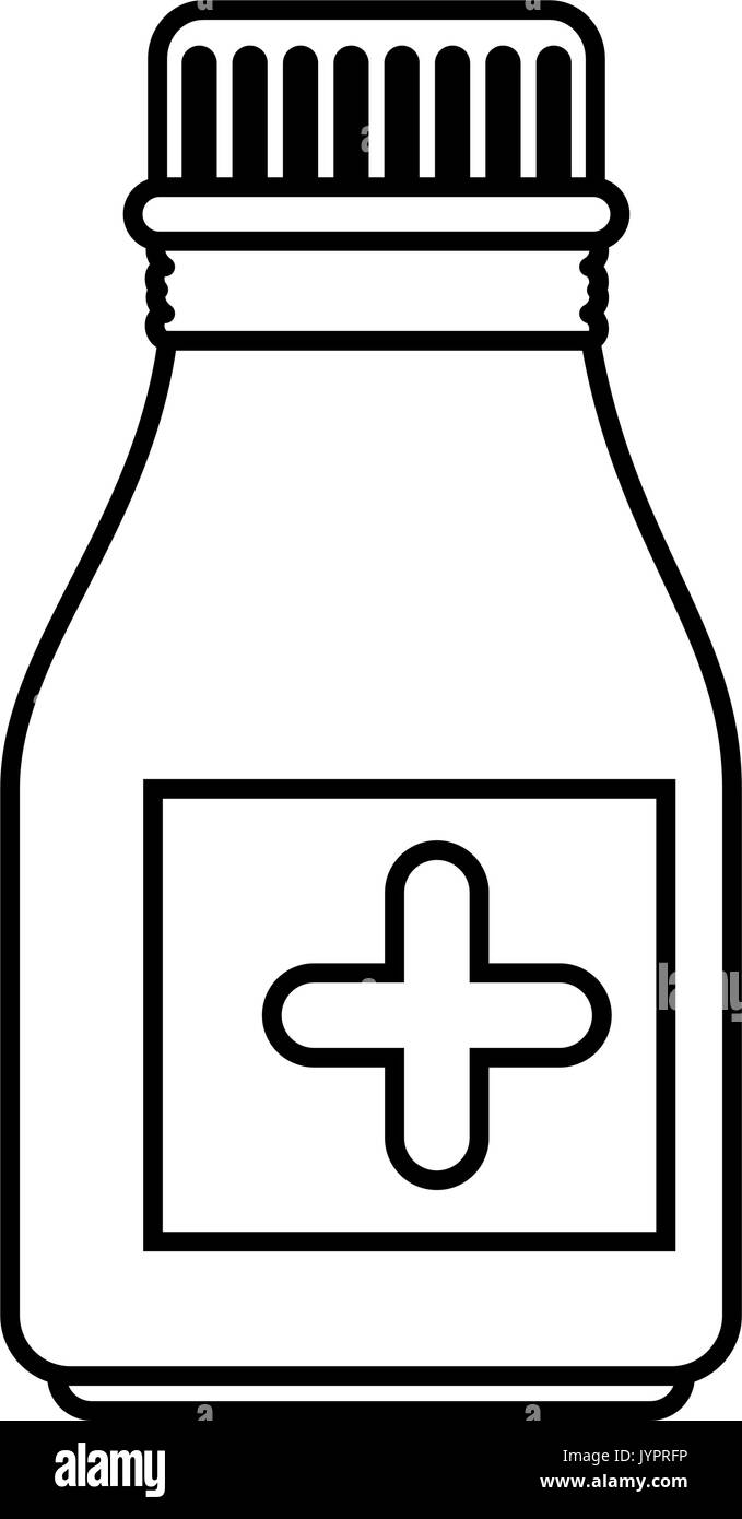 medicine bottle icon over white background vector illustration Stock ...