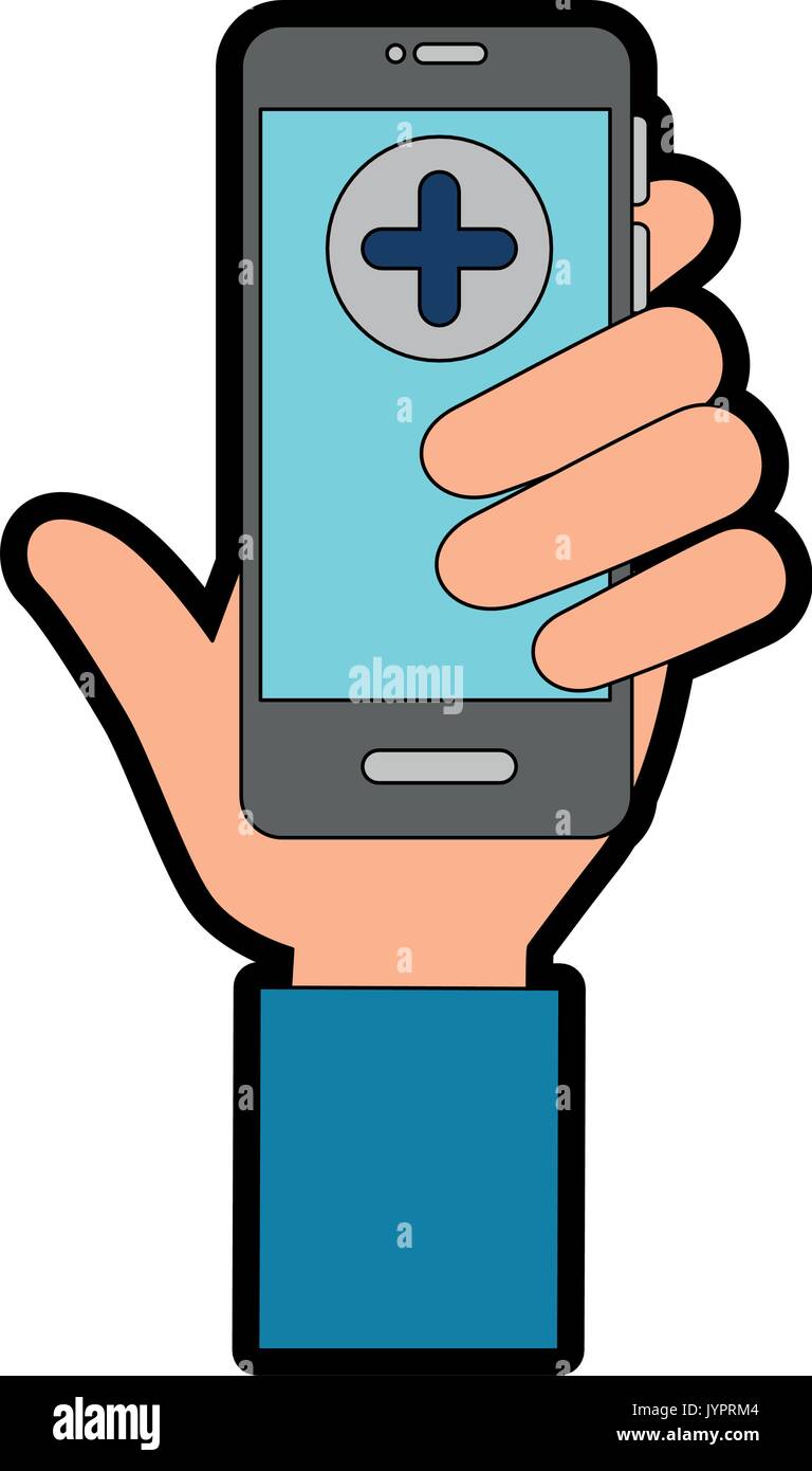 smartphone with medical app icon Stock Vector Image & Art - Alamy