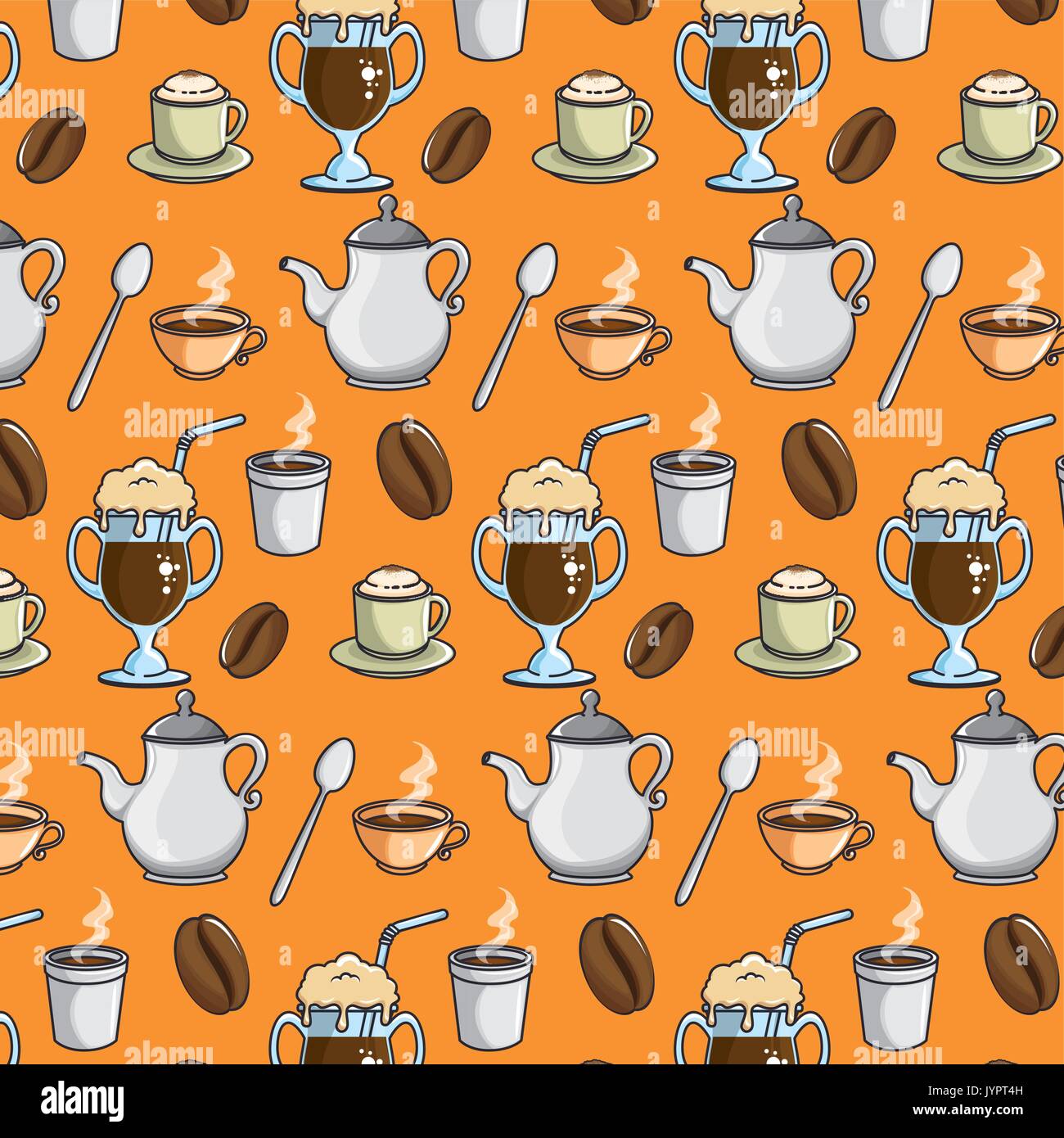 background of coffee related icons Stock Vector Image & Art - Alamy