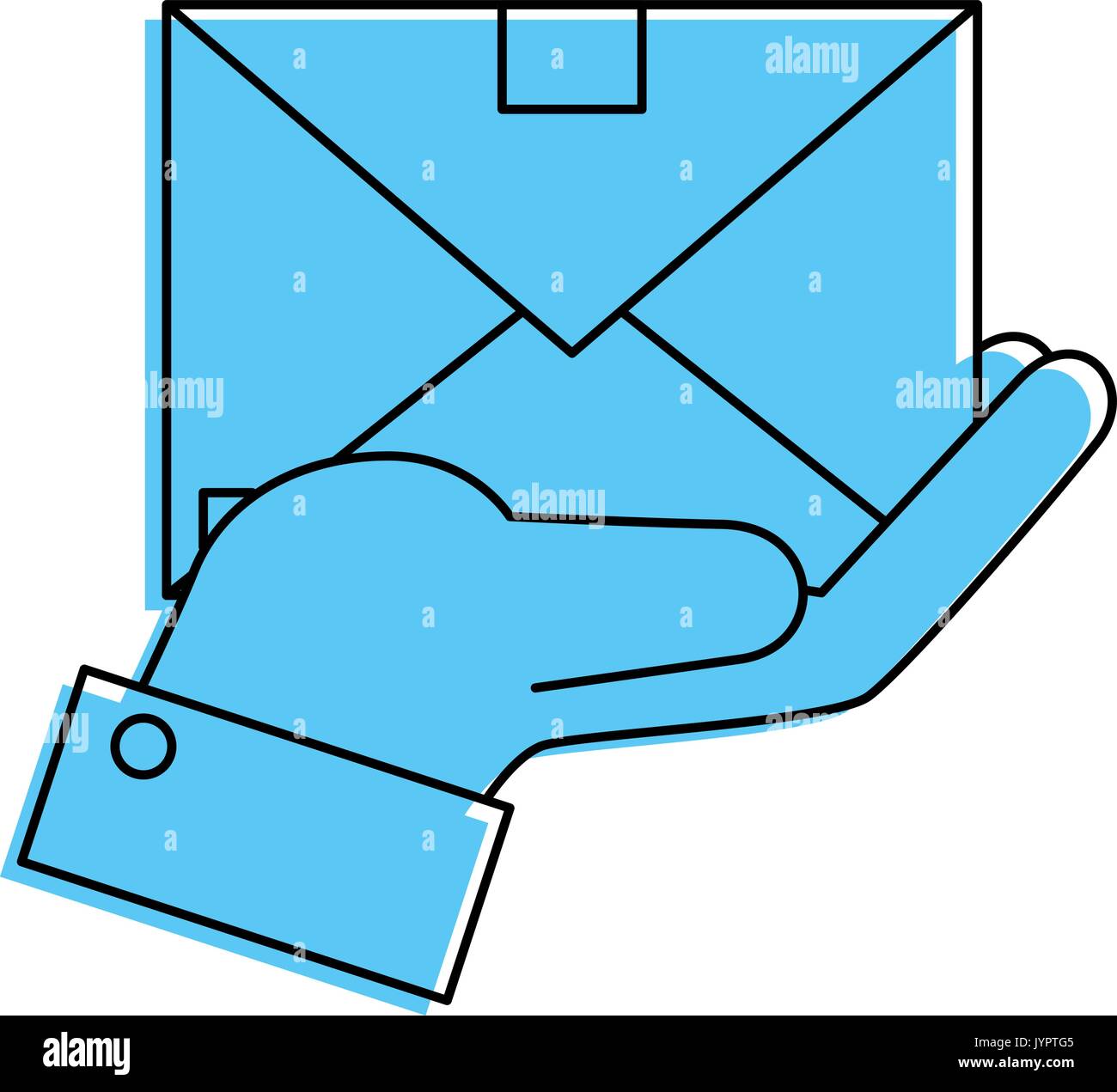 Hand holding envelope lettering hi-res stock photography and images - Alamy