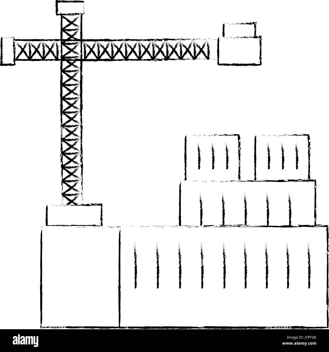 Industrial container freight containers Black and White Stock Photos ...