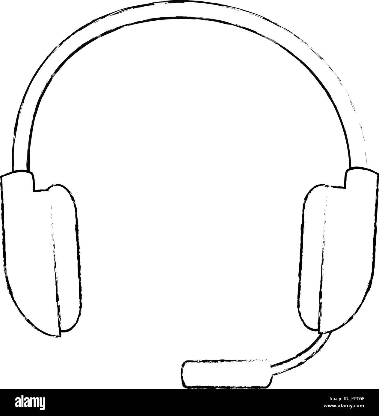 Headset earpiece Black and White Stock Photos & Images - Alamy